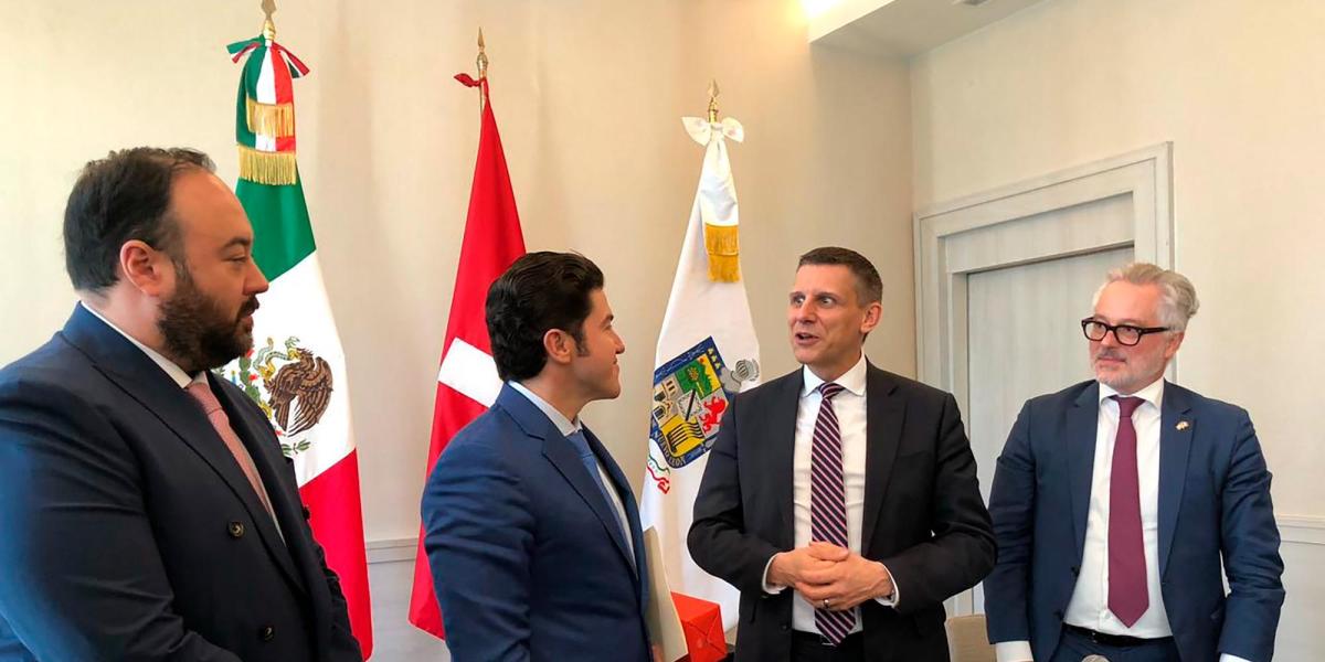 Gobernador de Nuevo León se reúne con el embajador de Suiza en México ...
