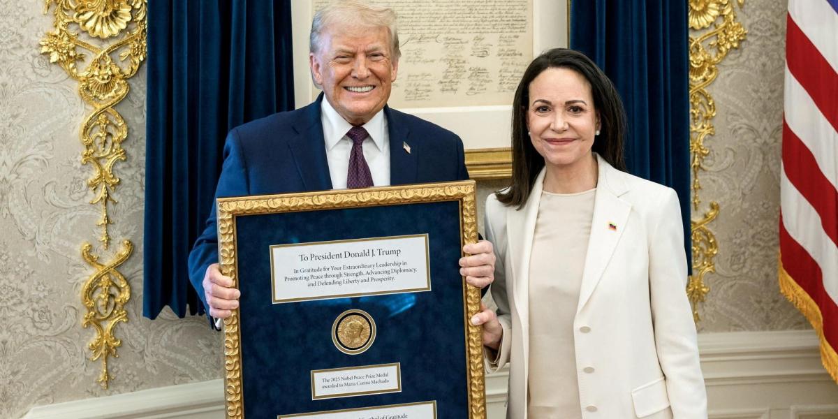 ¿Se puede regalar el Premio Nobel de la Paz?: Le mandan mensaje a Corina Machado tras gesto a Trump