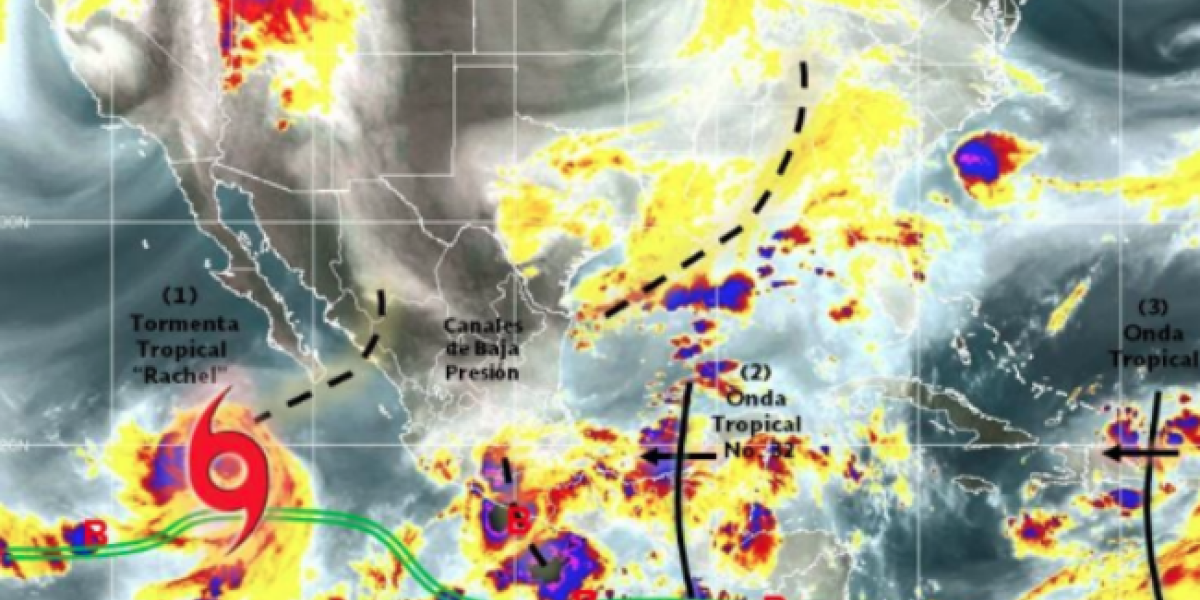Rachel se intensifica; prevén se convierta en huracán