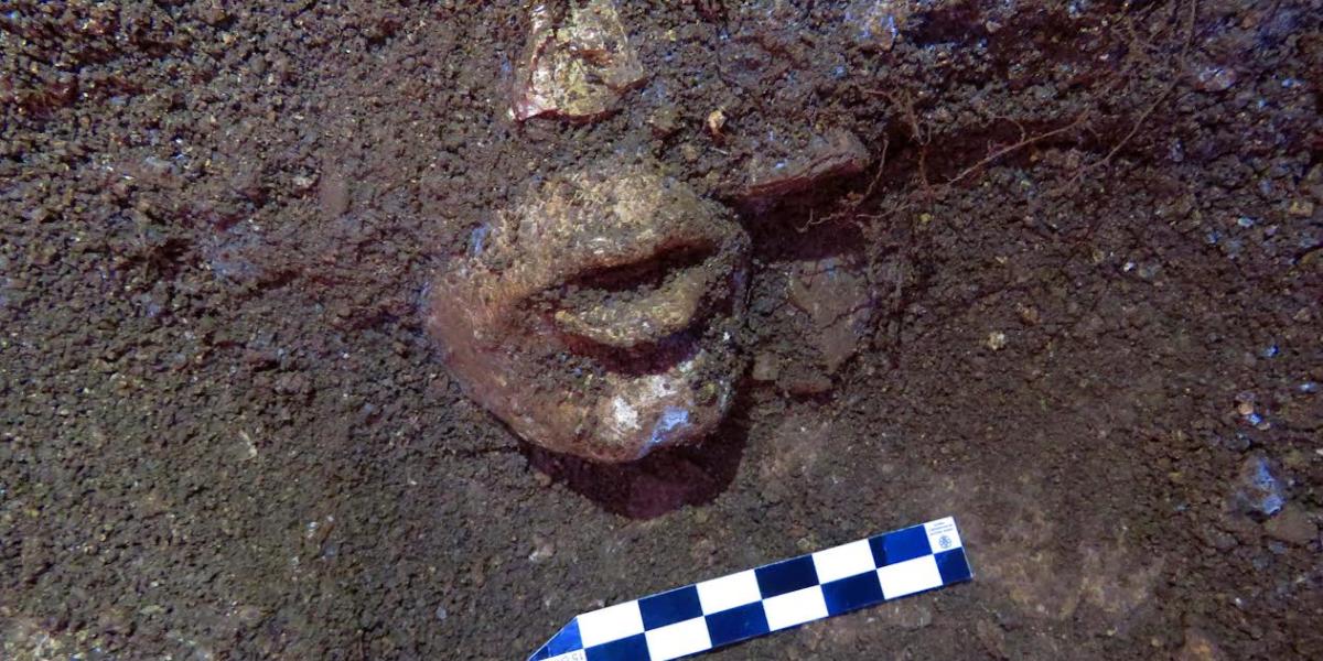 Descubren en Palenque una cabeza estucada del joven dios del maíz