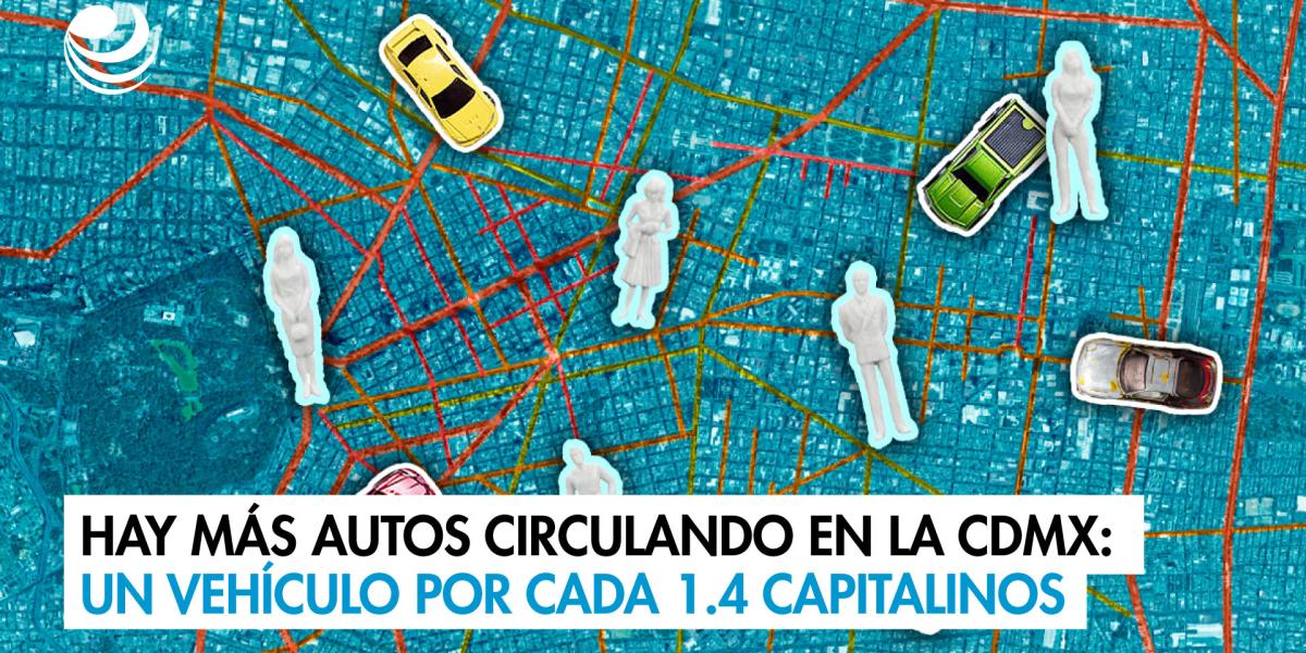 Cada vez hay más autos circulando en la CDMX: un vehículo de motor por ...