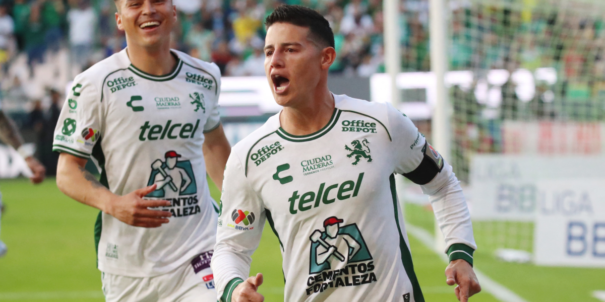 James Rodríguez anota su primer gol con León en torneo mexicano