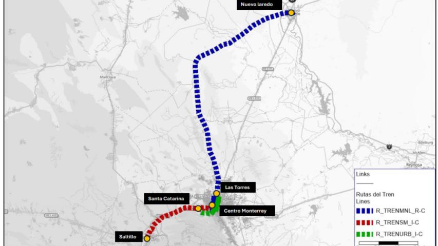 Construcción del tren Saltillo-Nuevo Laredo requiere de 138,060.1 millones de pesos: SICT
